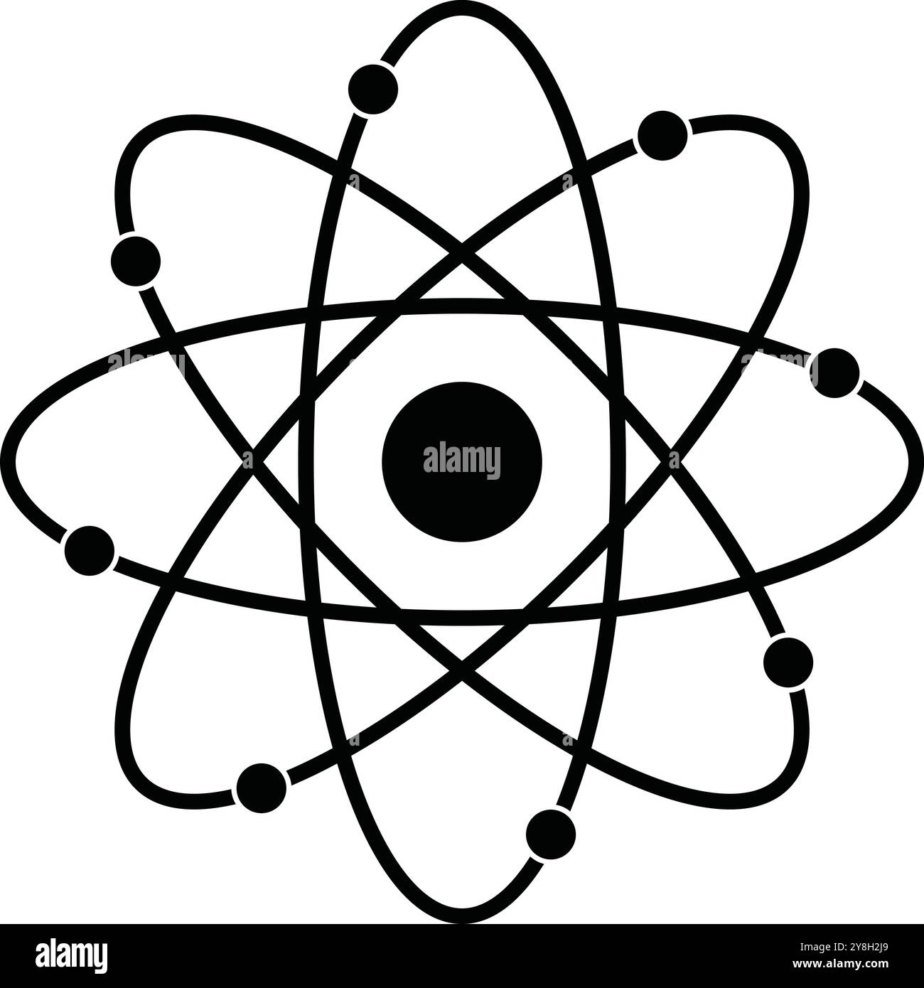Rutherford Atom Symbol. A rutherford atom science symbol isolated ...