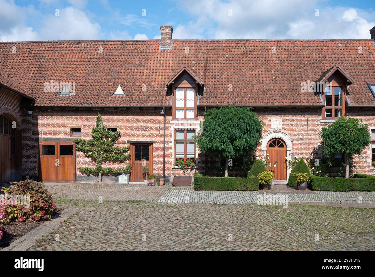The Hof Van Piemont brick stone farm with the Eylenbosch brewerey and ...