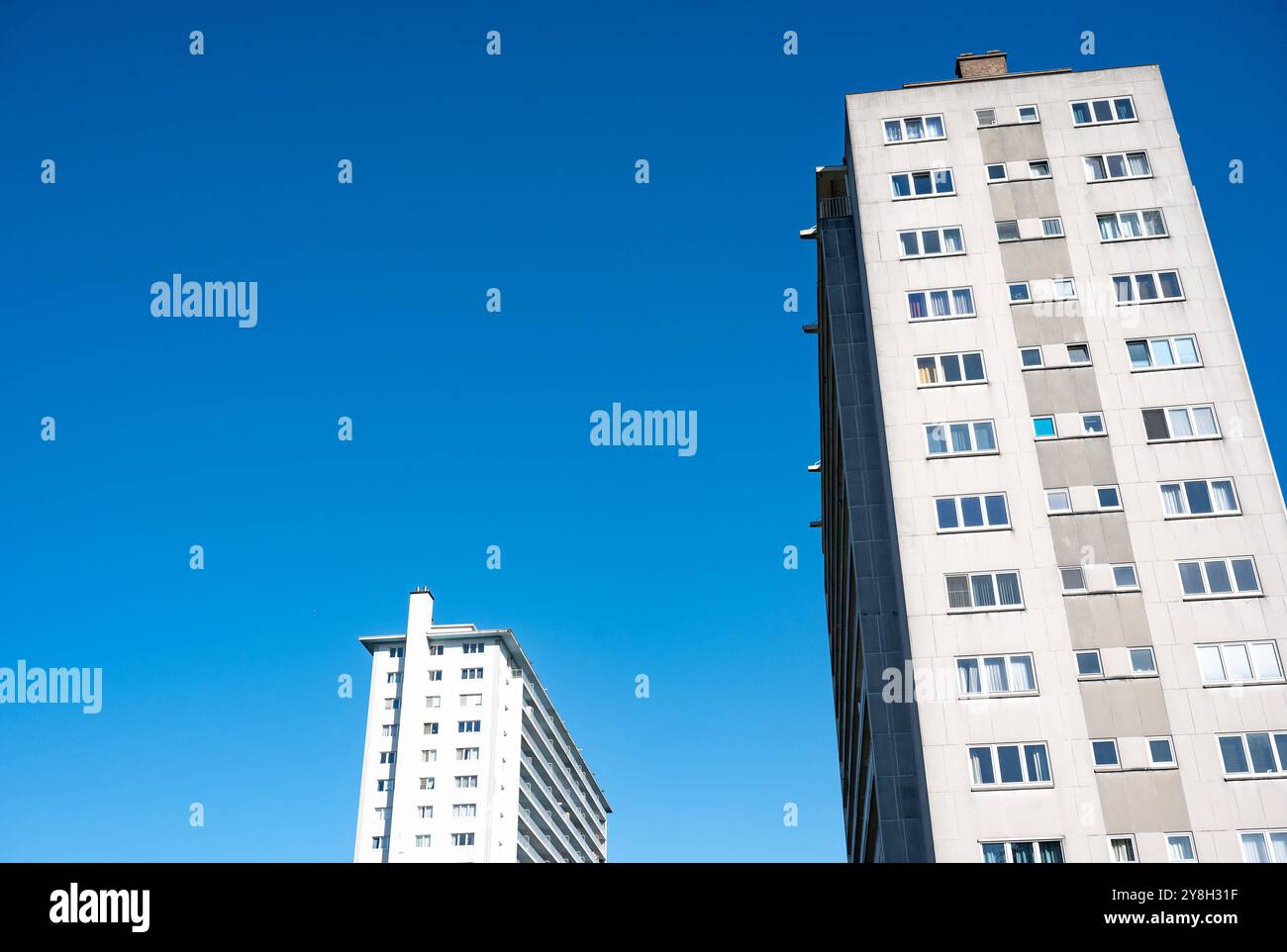 High rise apartment blocks in a residential area of Ganshoren, Brussels ...