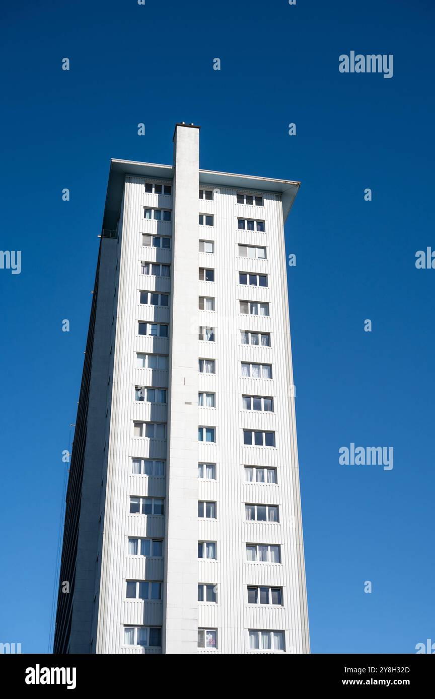High rise apartment blocks in a residential area of Ganshoren, Brussels ...