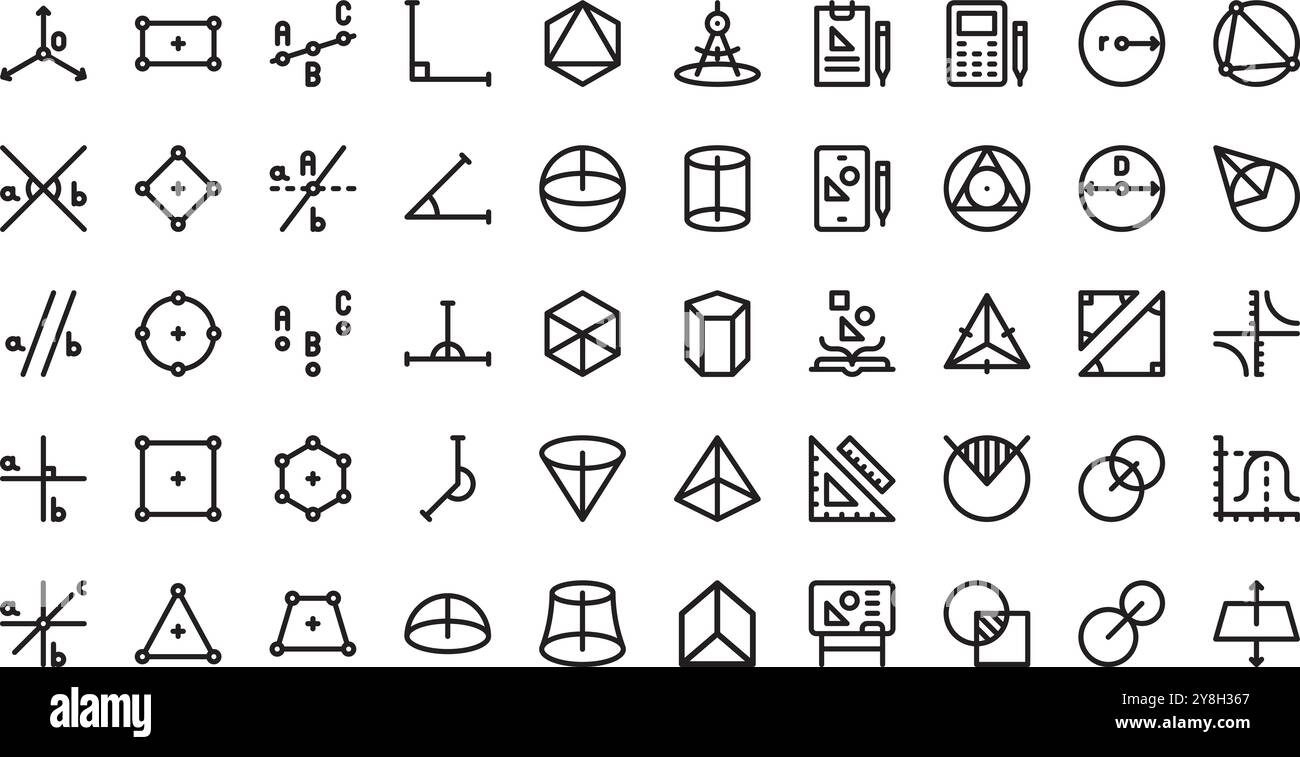 Geometry icons High-Quality Vector Icons Collection with Editable Stroke. Ideal for Professional ...