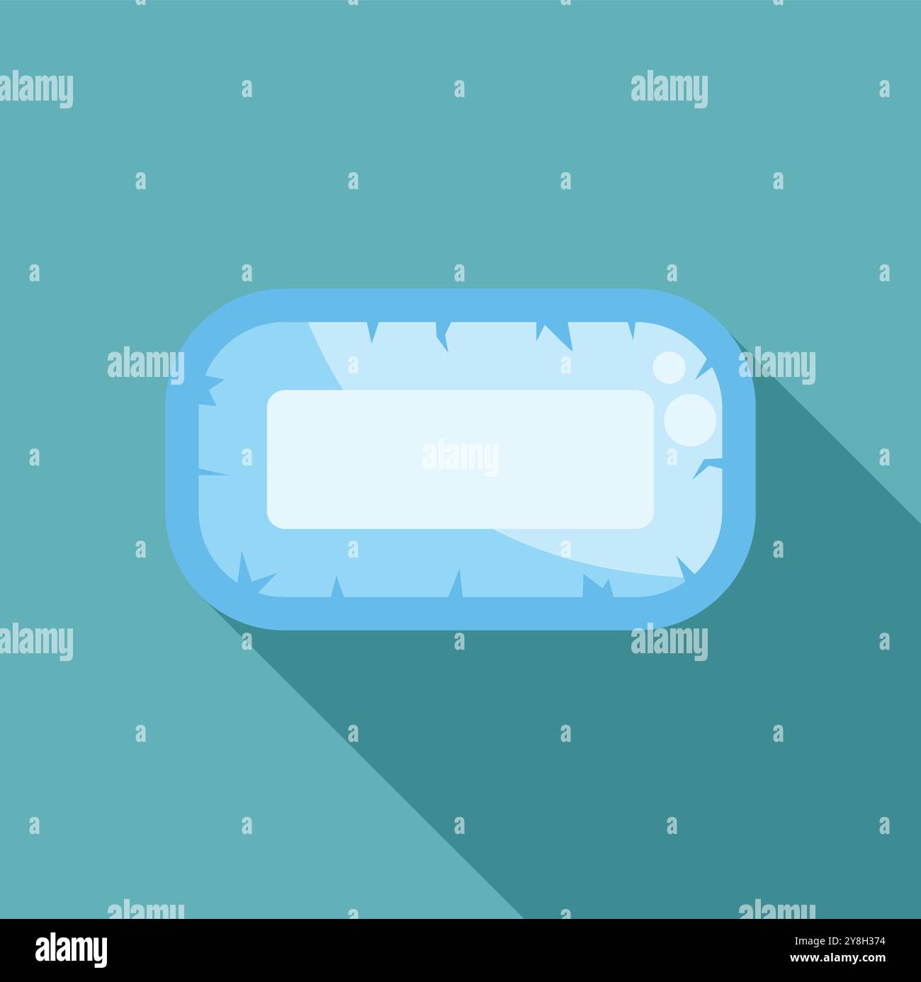 Cartoon style blue ice button for game interface hi-res stock ...
