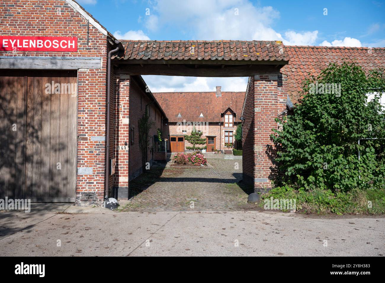 The Hof Van Piemont brick stone farm with the Eylenbosch brewerey and ...