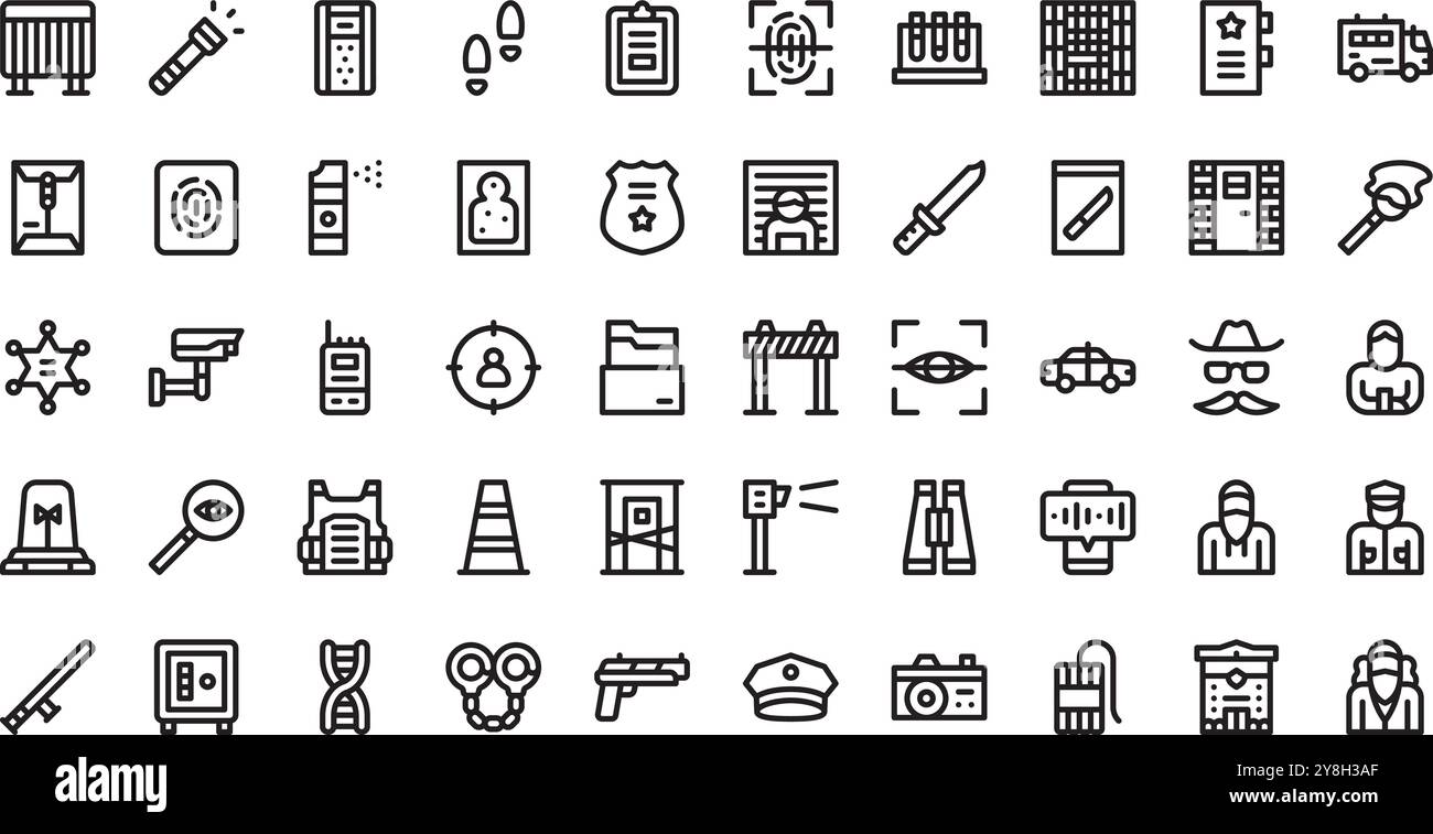Police icons High-Quality Vector Icons Collection with Editable Stroke ...