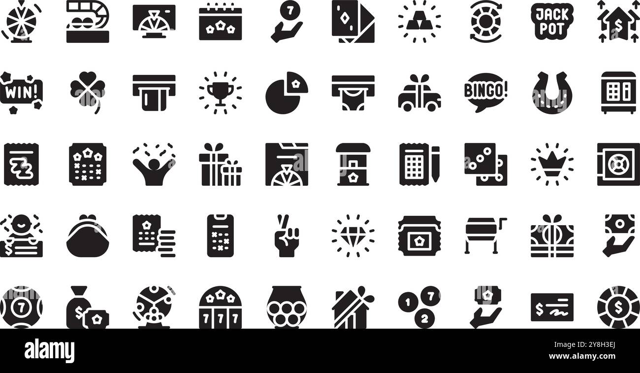 Lottery icons . High-Quality Vector Icons Collection with Editable ...