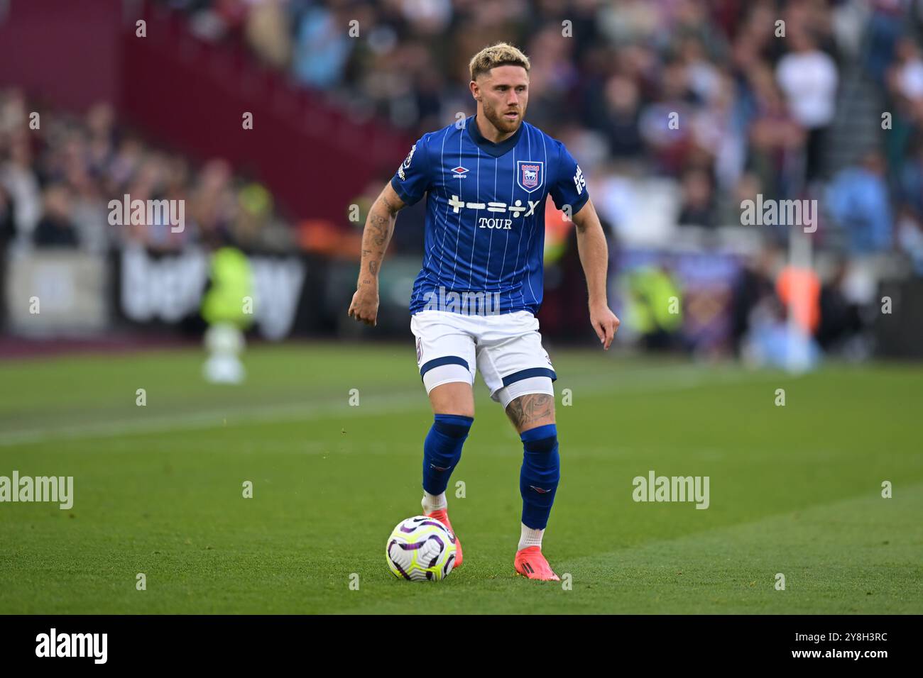 London, UK. 5th Oct, 2024. Wes Burns of Ipswich Town during the West ...
