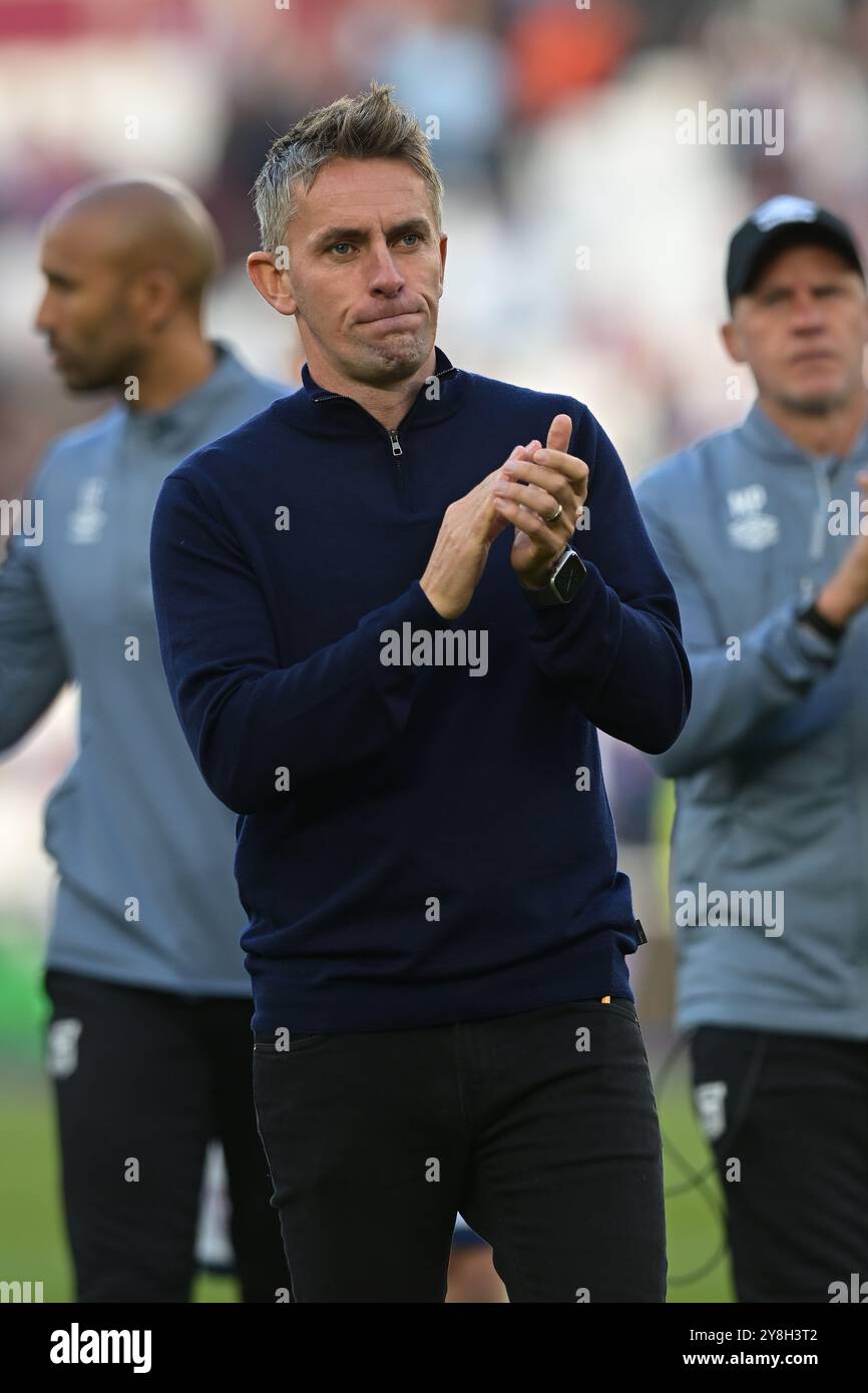 London, UK. 5th Oct, 2024. Kieran McKenna Manager of Ipswich Town ...