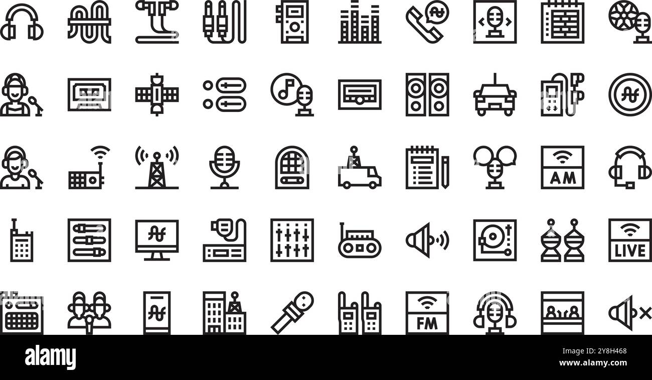 Radio icons High-Quality Vector Icons Collection with Editable Stroke ...