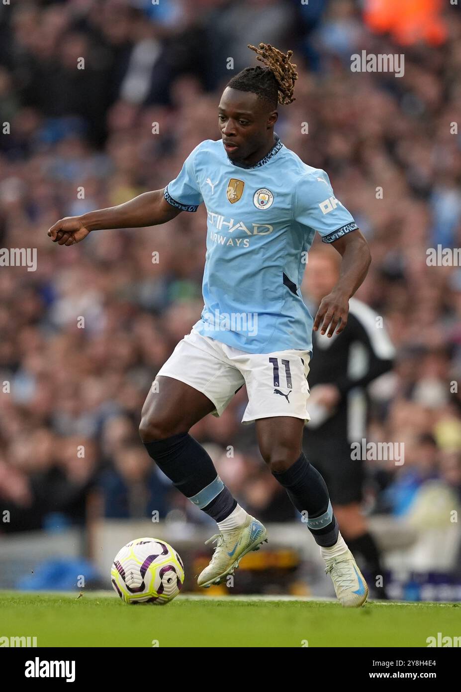 Manchester City's Jeremy Doku during the Premier League match at the ...