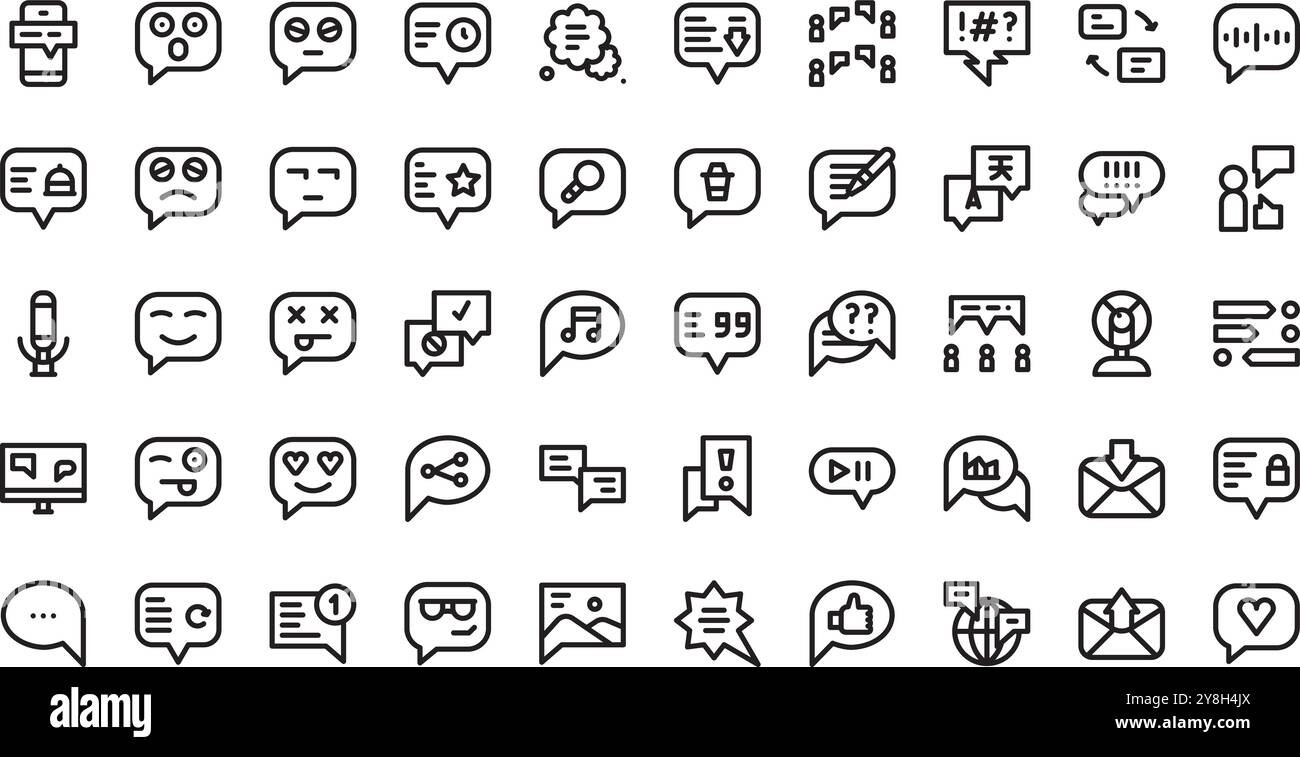 Chat icons High-Quality Vector Icons Collection with Editable Stroke ...