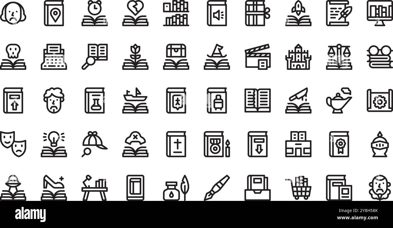 Literature icons High-Quality Vector Icons Collection with Editable ...