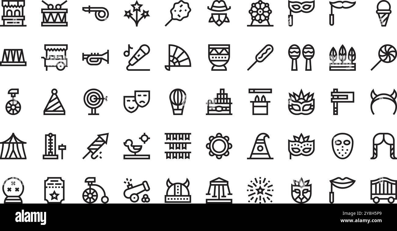 Carnival icons High-Quality Vector Icons Collection with Editable ...