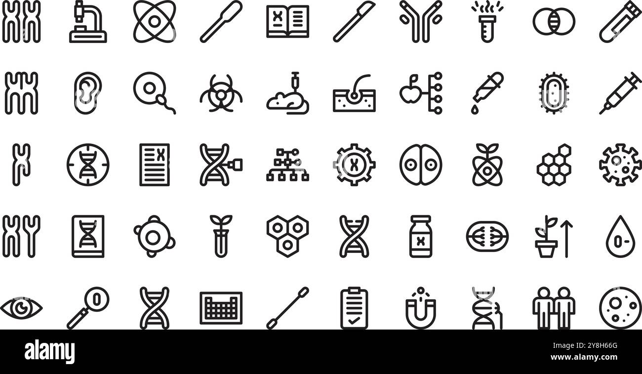 Genetic icons High-Quality Vector Icons Collection with Editable Stroke ...