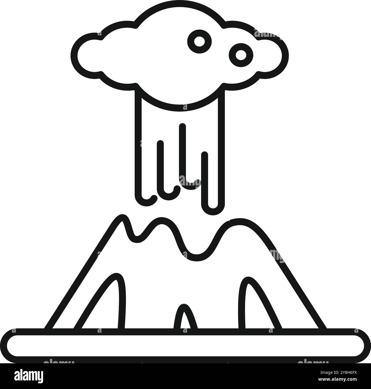 Acid rain falling and polluting environment with toxic precipitation ...