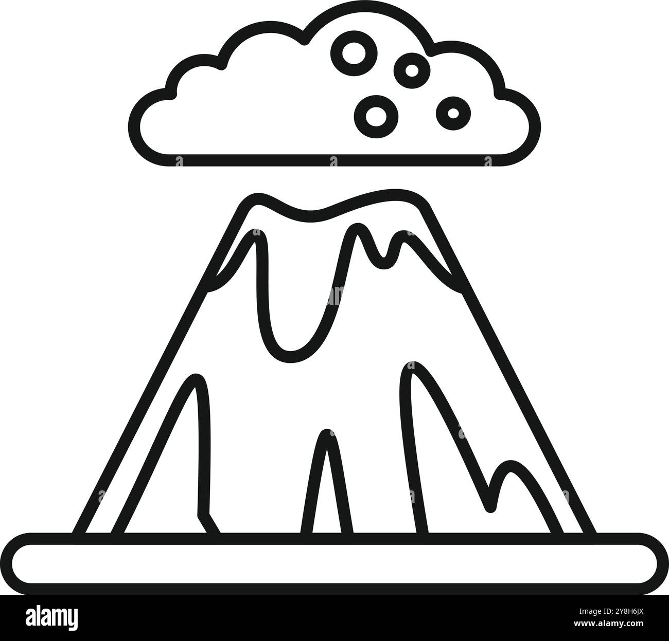 Cartoon illustration of a volcano erupting hi-res stock photography and ...