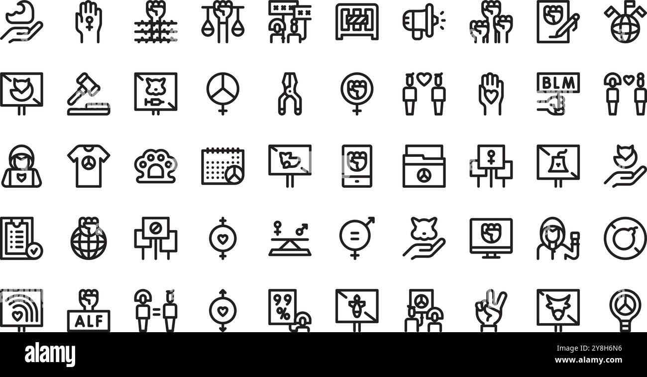 Activism icons . High-Quality Vector Icons Collection with Editable Stroke. Ideal for ...