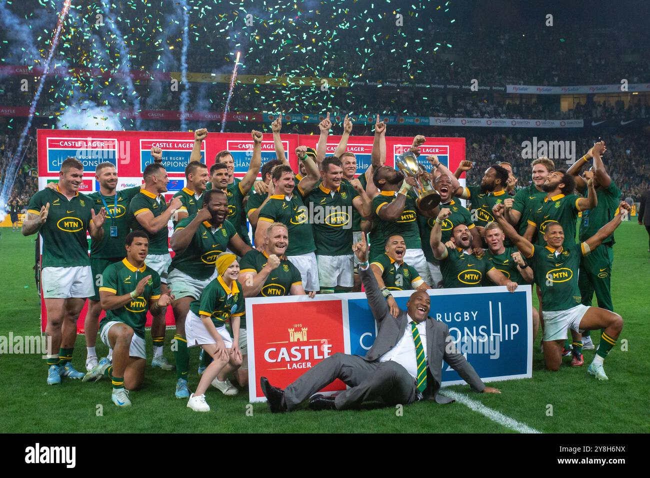 The Springboks celebrate winning the 2024 Castle Lager Rugby ...
