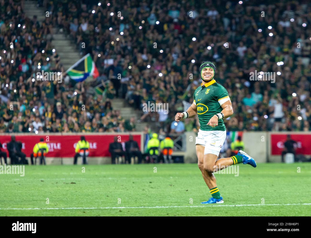 Star Springbok winger Cheslin Kolbe at the Castle Lager Rugby ...