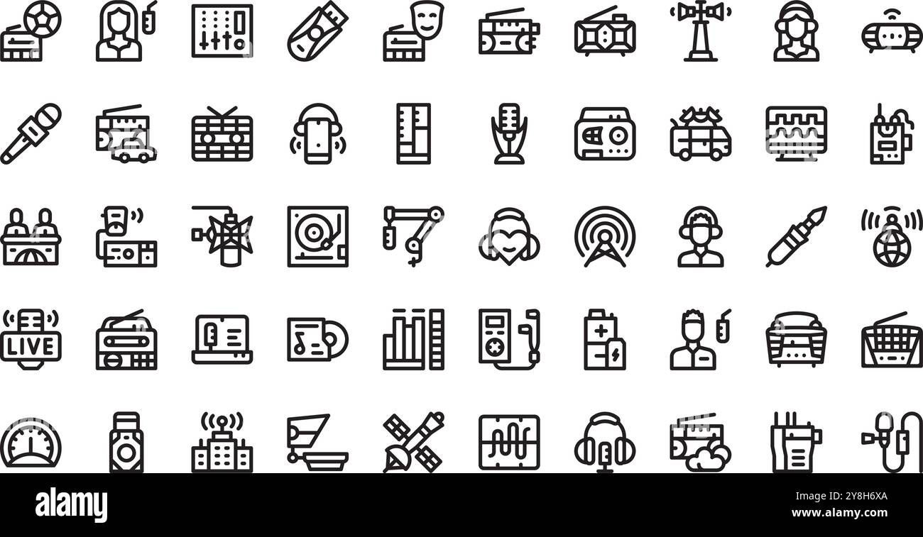 Radio icons . High-Quality Vector Icons Collection with Editable Stroke ...