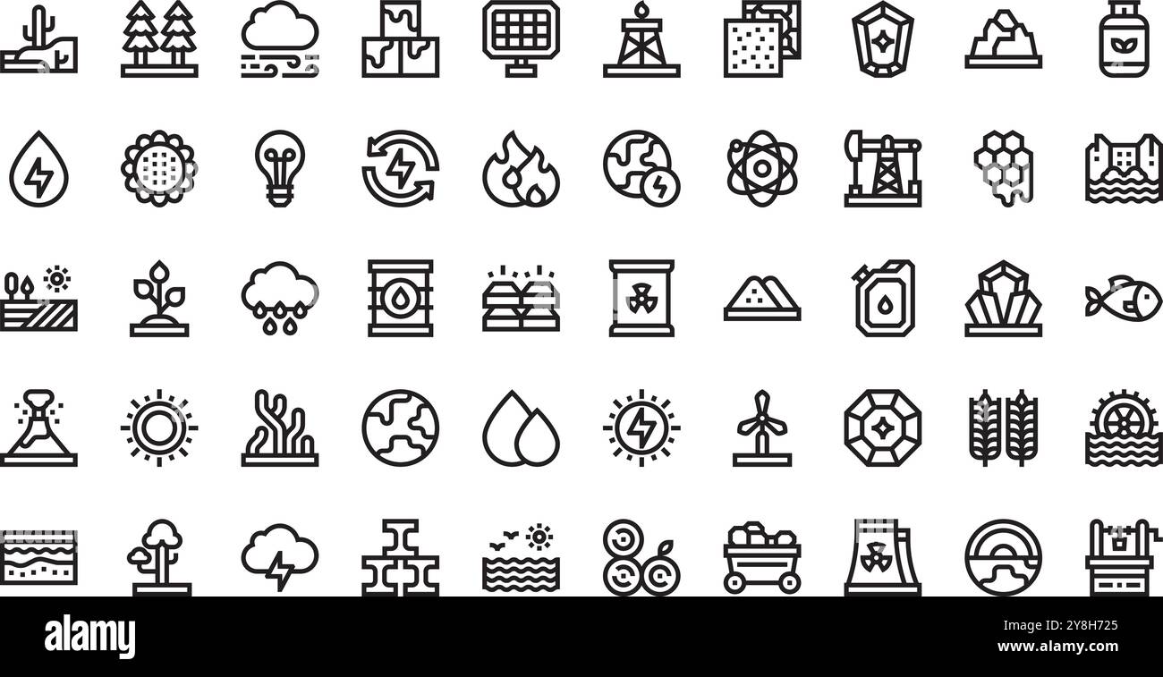 Natural resources icons High-Quality Vector Icons Collection with ...