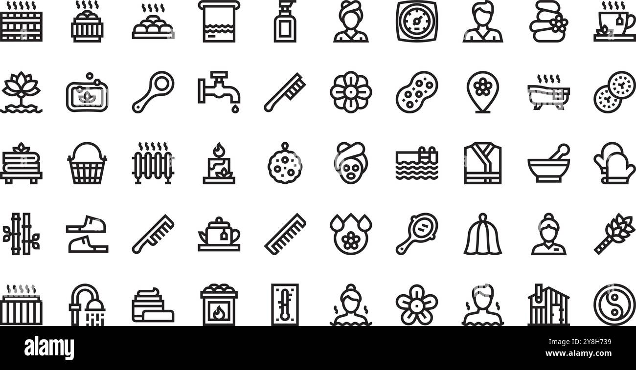 Sauna icons High-Quality Vector Icons Collection with Editable Stroke ...