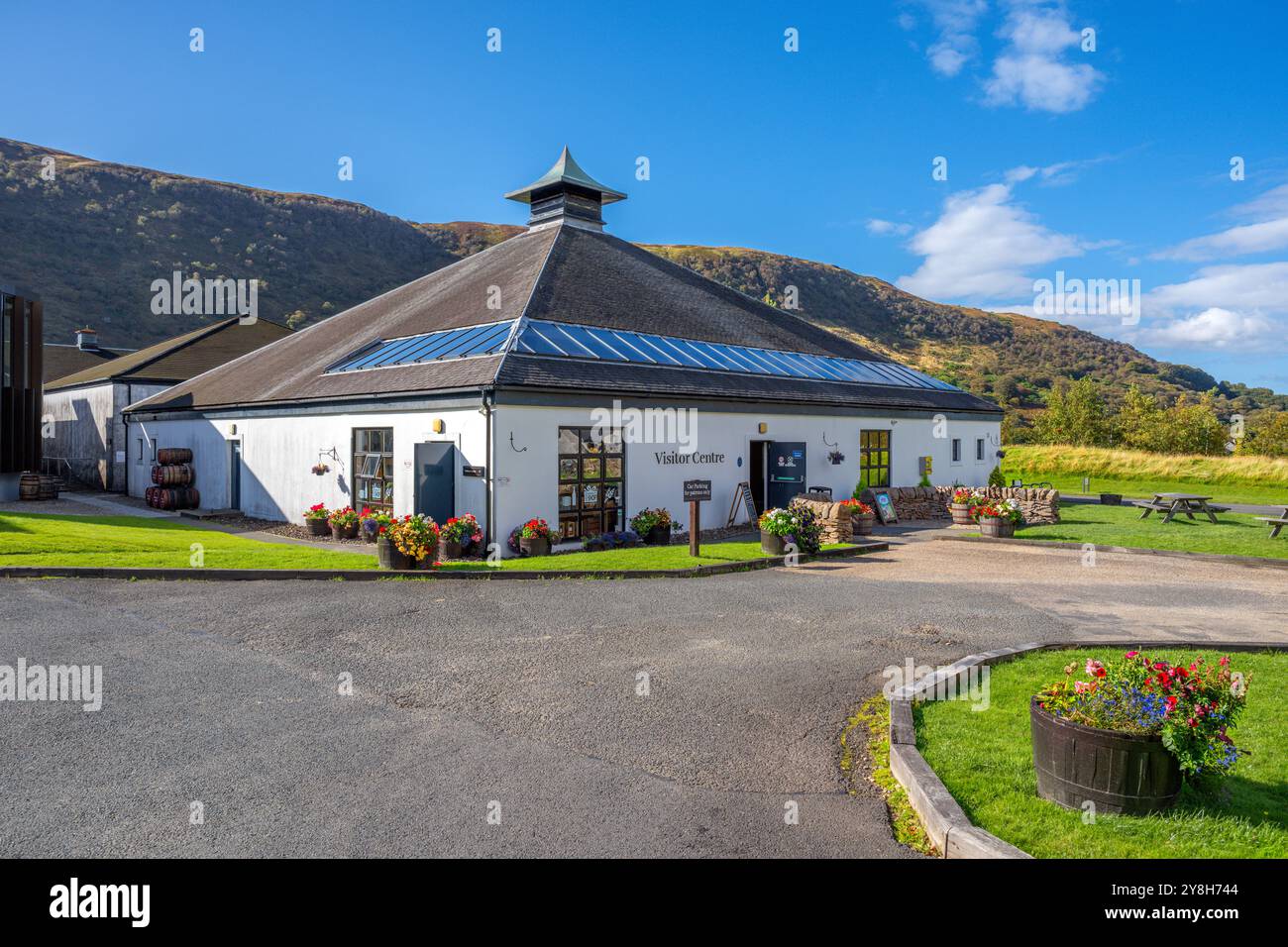 Isle of Arran Distillery Visitor Centre, Lochranza, Isle of Arran, Scotland, UK Stock Photo - Alamy