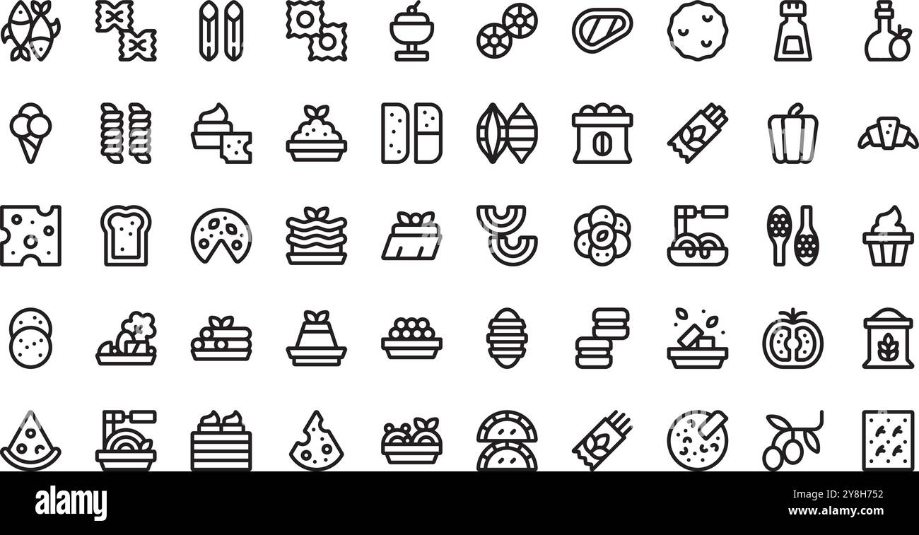 Italian food icons . High-Quality Vector Icons Collection with Editable ...