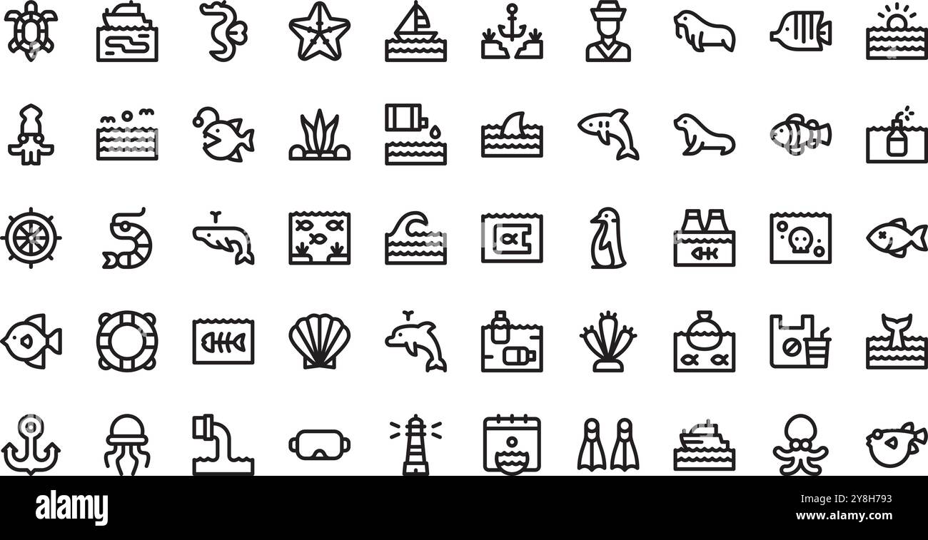 World oceans day icons High-Quality Vector Icons Collection with ...
