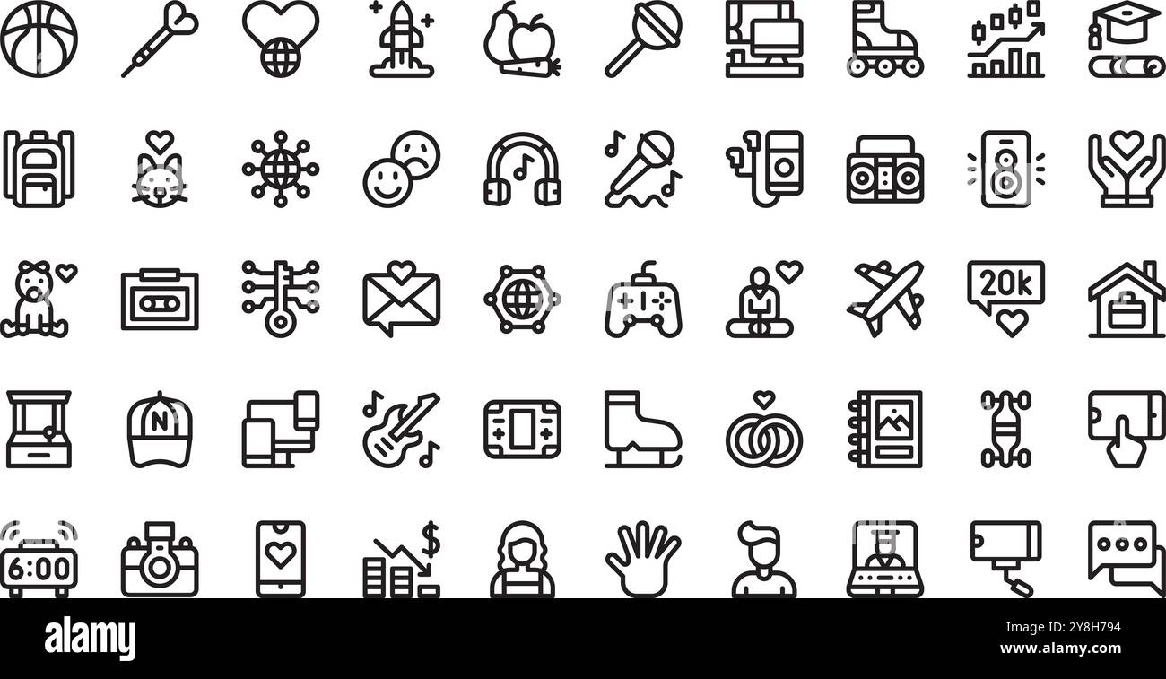 Millennial icons High-Quality Vector Icons Collection with Editable ...