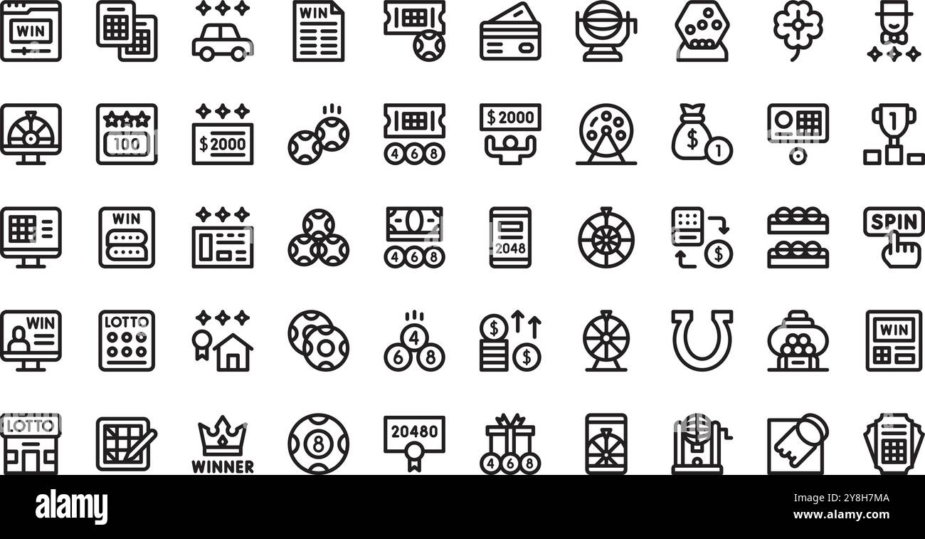 Lottery icons High-Quality Vector Icons Collection with Editable Stroke ...