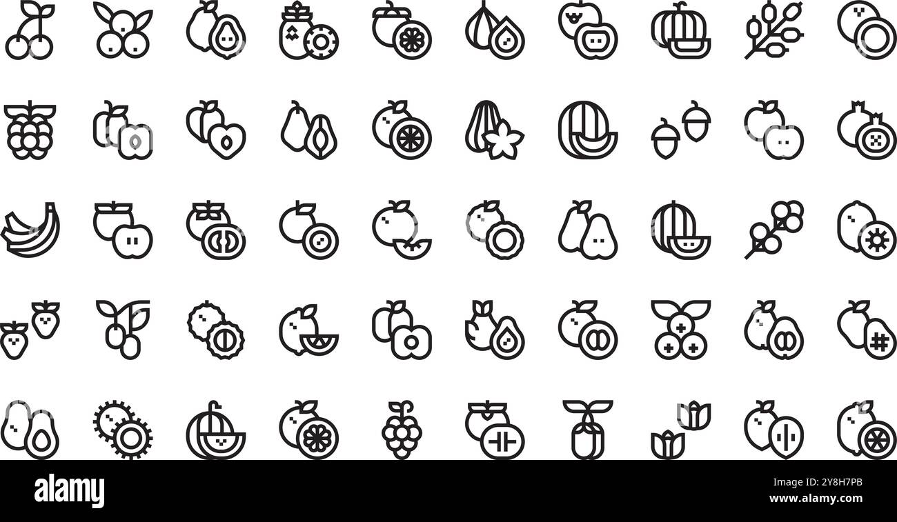 Fruits icons . High-Quality Vector Icons Collection with Editable ...