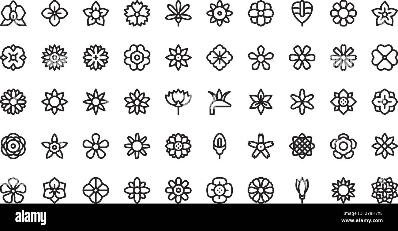 Flowers icons High-Quality Vector Icons Collection with Editable Stroke ...