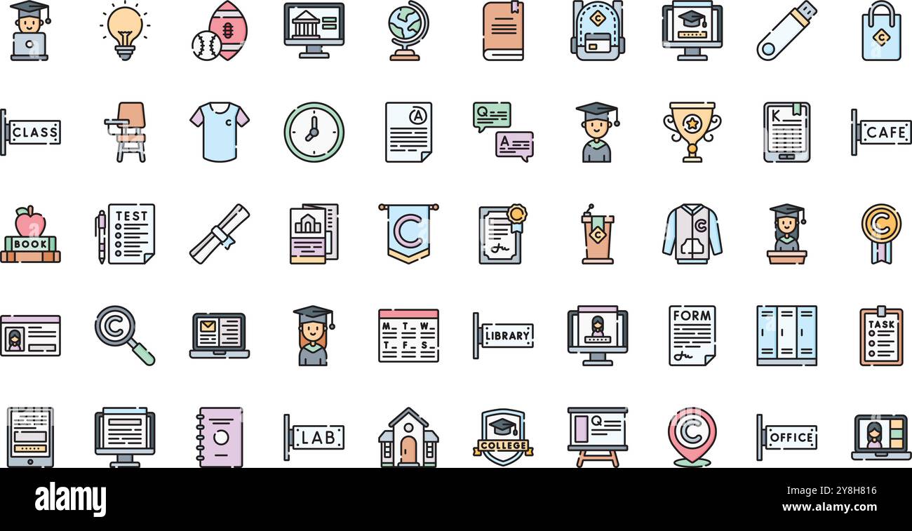 College icons High-Quality Vector Icons Collection with Editable Stroke ...