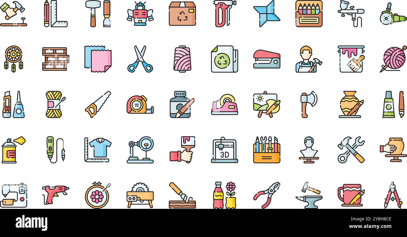 Crafting icons High-Quality Vector Icons Collection with Editable ...