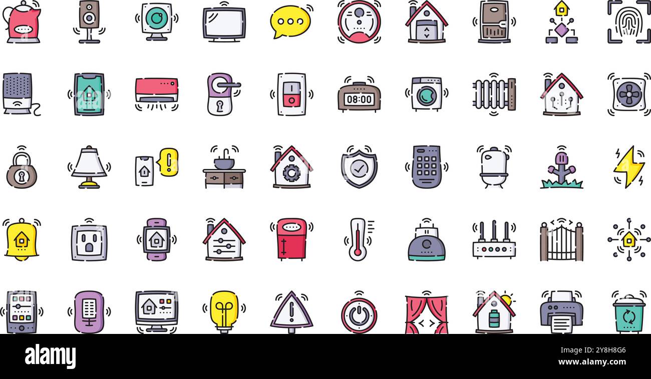 Smart home icons High-Quality Vector Icons Collection with Editable ...