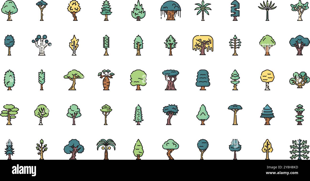 Trees icons High-Quality Vector Icons Collection with Editable Stroke ...