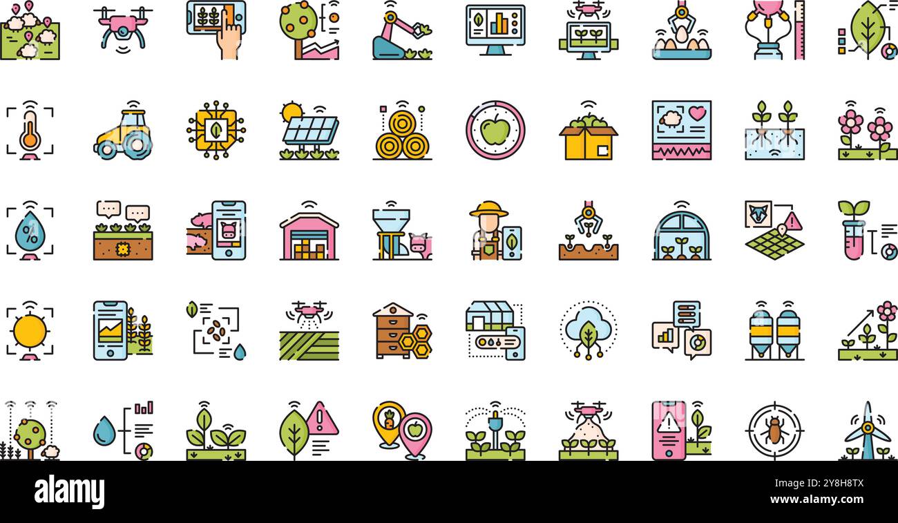 Smart farm icons High-Quality Vector Icons Collection with Editable ...
