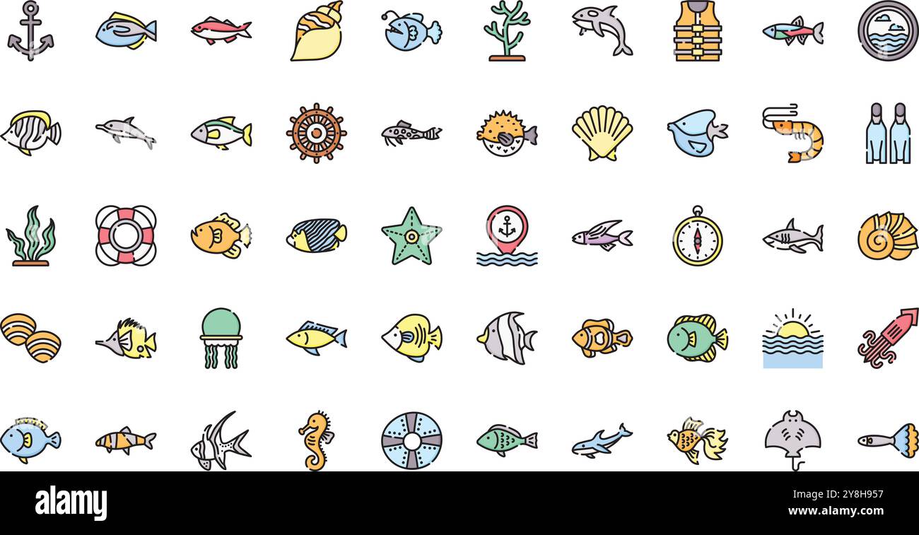 Ocean icons High-Quality Vector Icons Collection with Editable Stroke ...