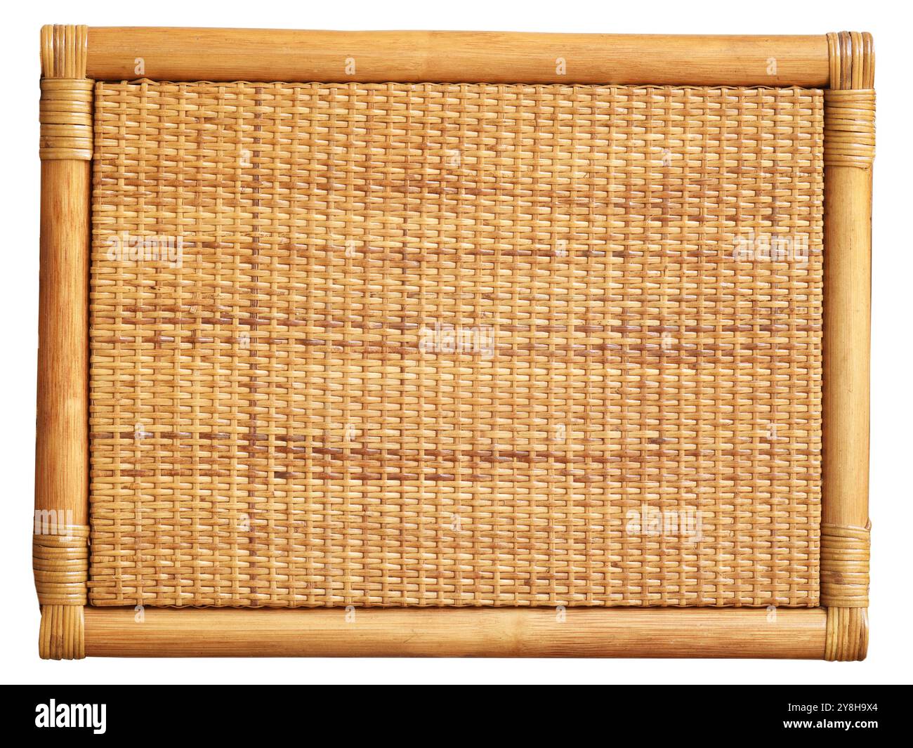 Detail handcraft rattan weaving. Wicker basket texture with frame Stock ...