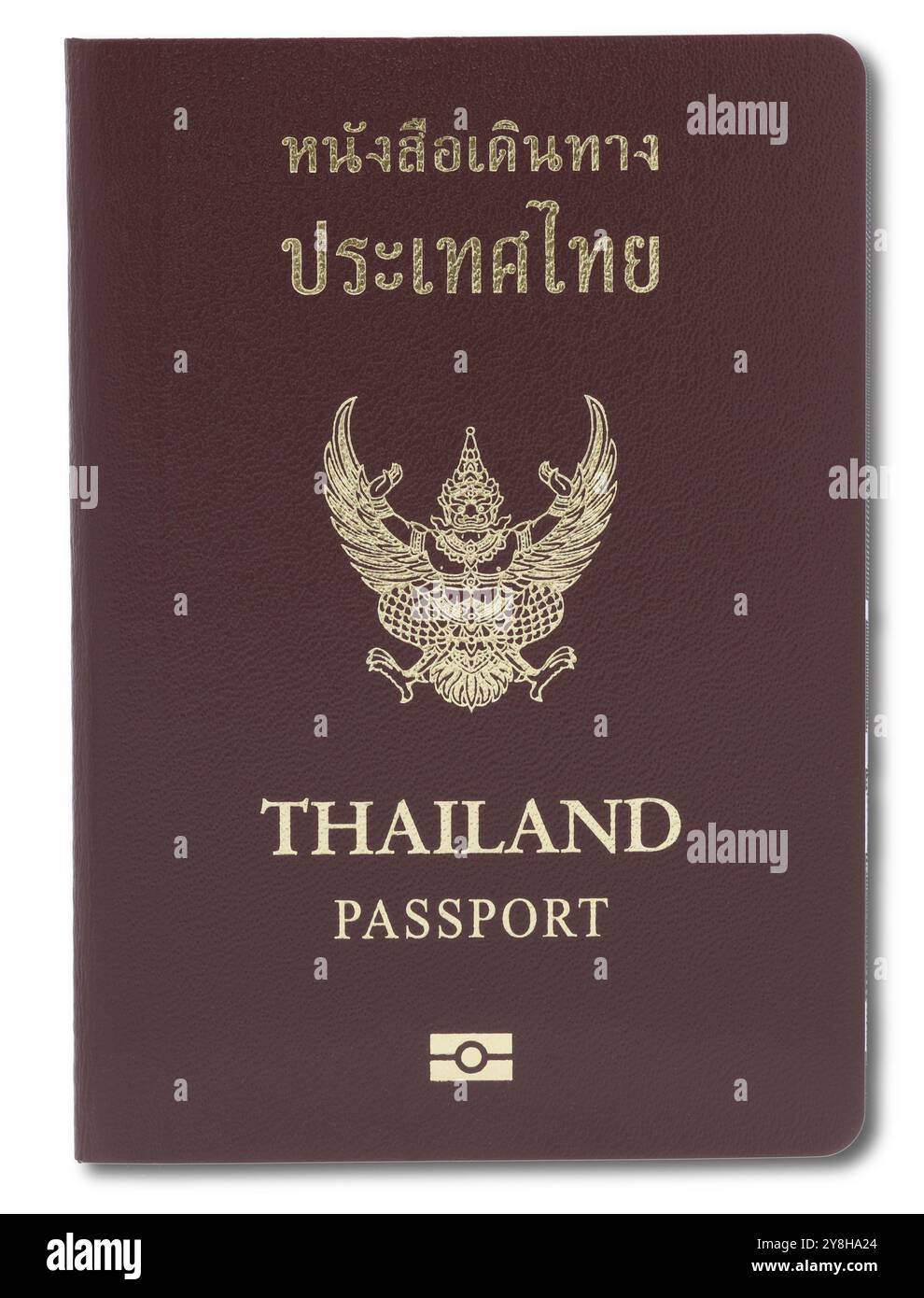 Thai passport with shadow isolated on white background Stock Photo - Alamy