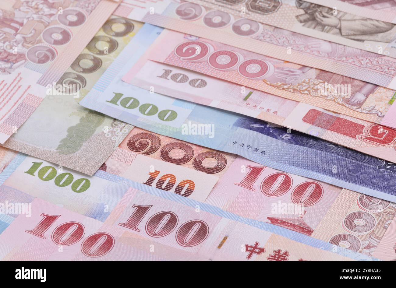 Number 100 and 1000 on different banknotes Stock Photo - Alamy