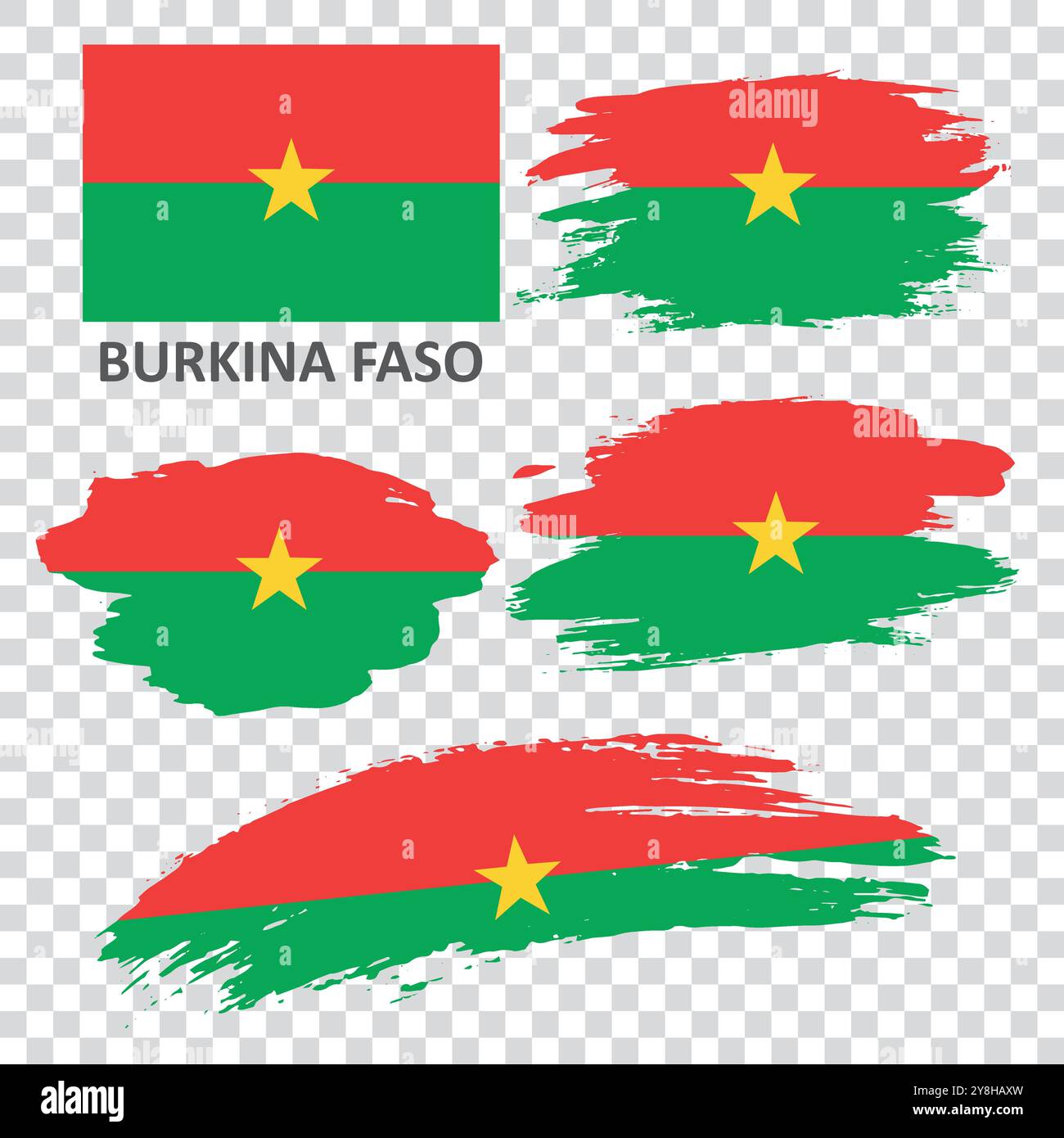 Set of flags of Burkina Faso Stock Vector Image & Art - Alamy