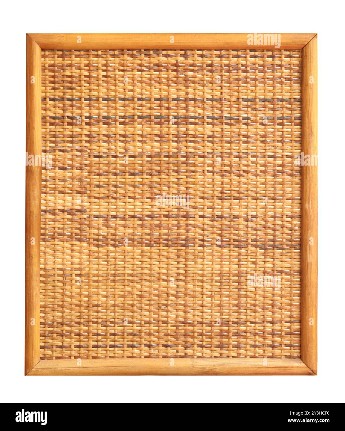 Detail handcraft rattan weaving. Wicker basket texture with frame Stock ...