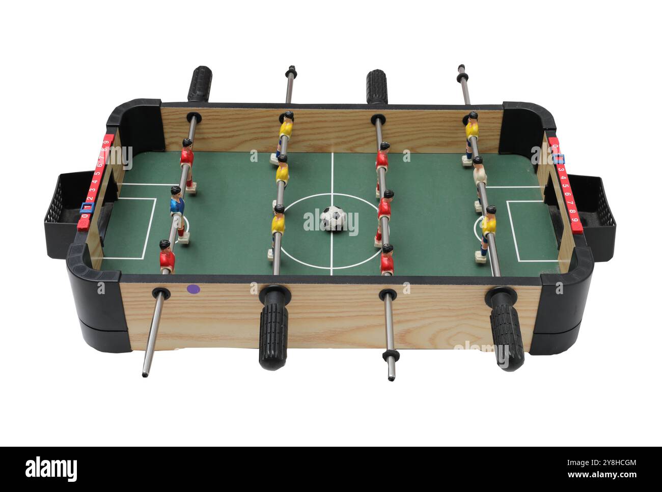 Table football game isolated on white background Stock Photo - Alamy