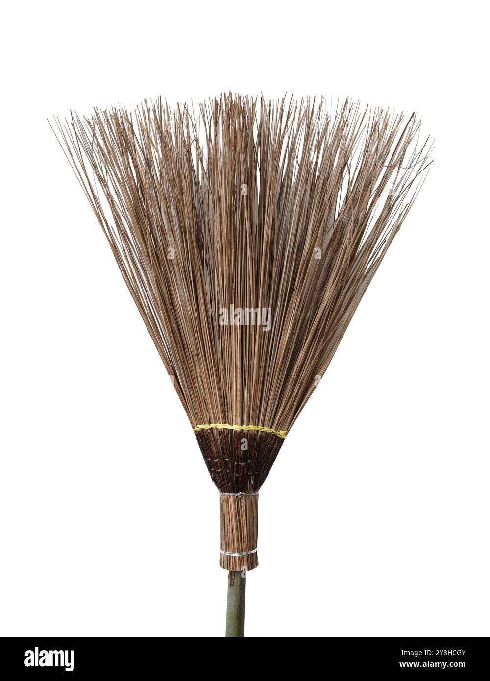 Coconut stick broom isolated on white background Stock Photo - Alamy