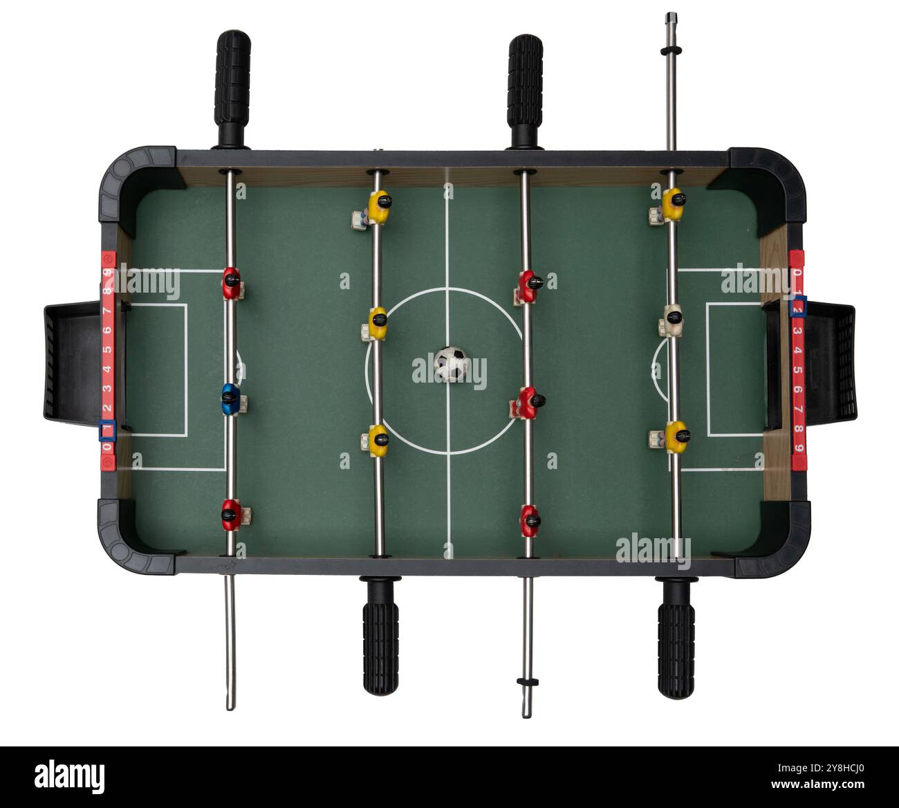 Table football game isolated on white background Stock Photo - Alamy