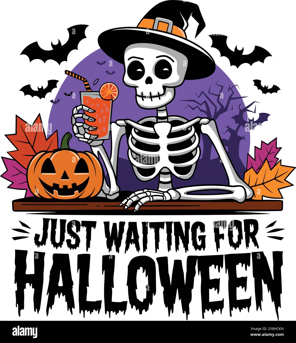 just waiting for halloween Stock Vector Image & Art - Alamy