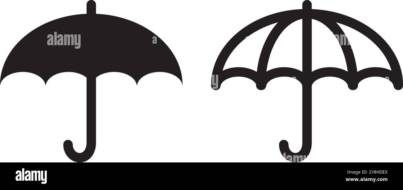 Umbrella Shape Icon Clip Art Isolated. A simple umbrella icon shape in ...