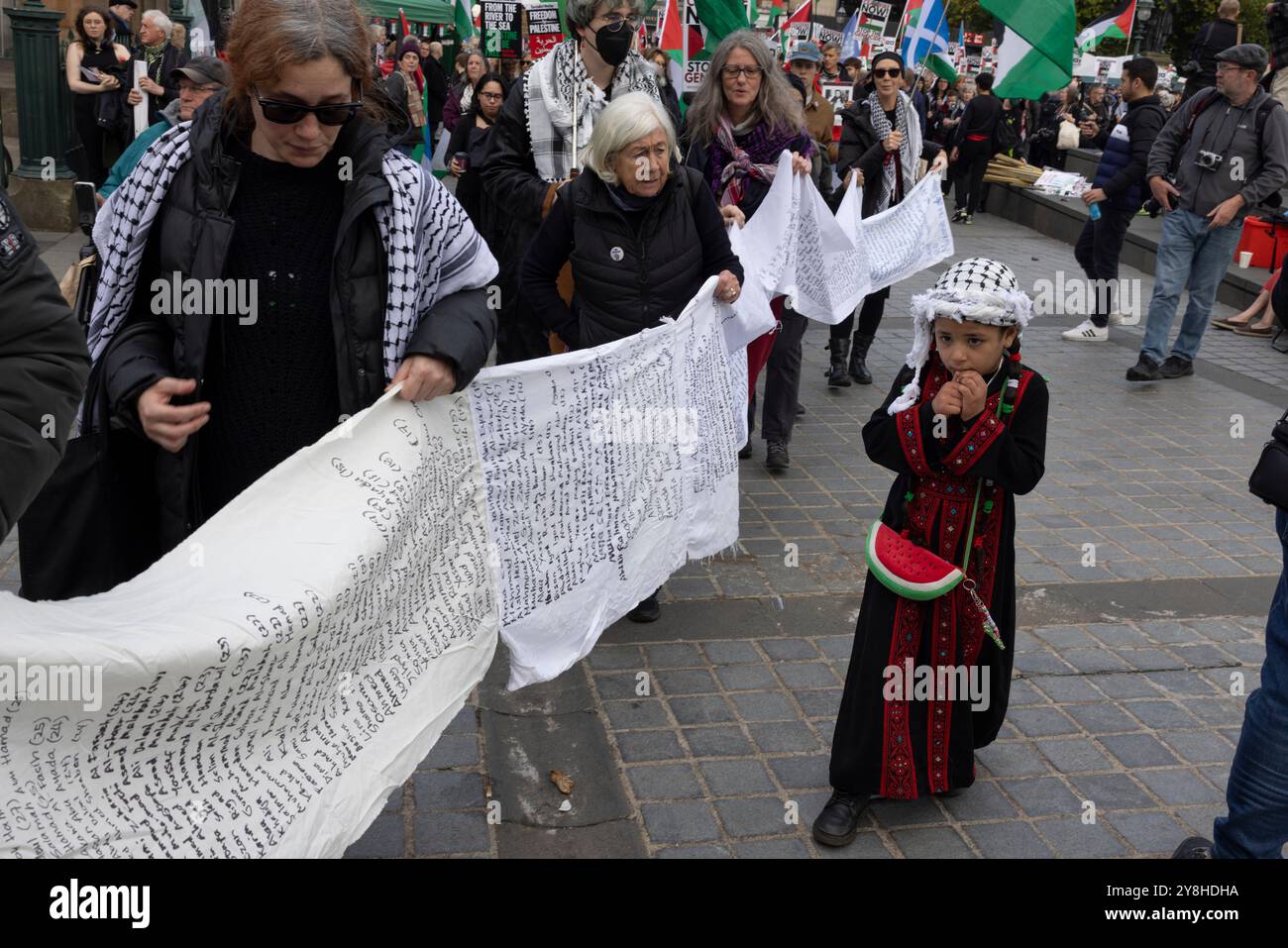 Rally showing support for Palestine and Lebanon, organised by Scottish ...