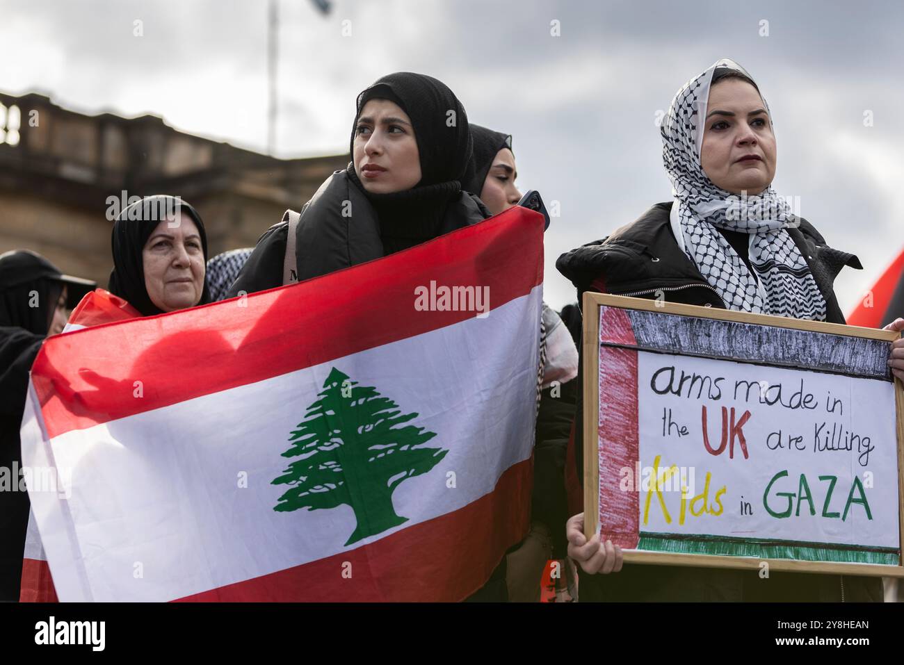 Rally showing support for Palestine and Lebanon, organised by Scottish ...